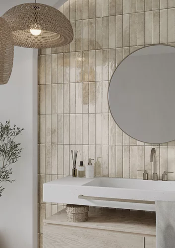 Monpelli ash mix cegiełka struktura połysk | Ceramika Paradyż